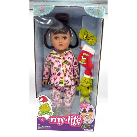 My Life | Toys | 8 My Life As Grinch Christmas Sleepover Doll Brunette ...